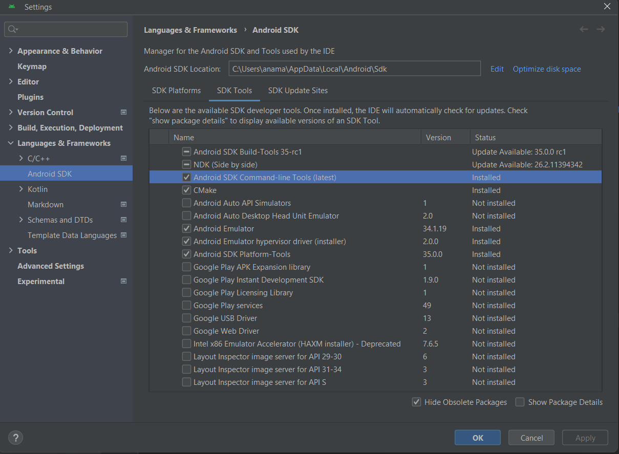 Configure Android SDK environment on Windows 11 Configure Android SDK environment on Windows 11
