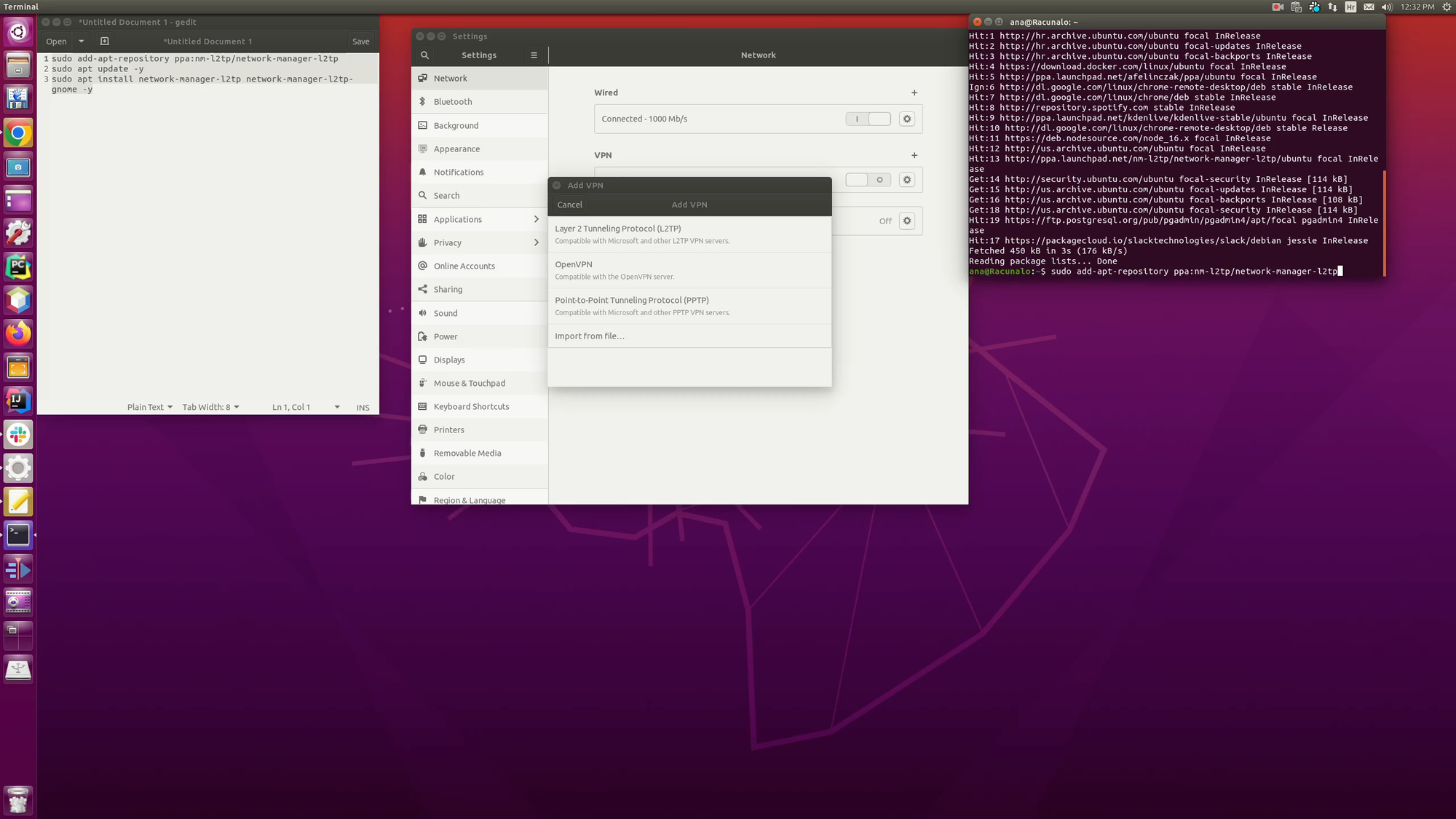 How to setup L2TP VPN on Ubuntu 20.04