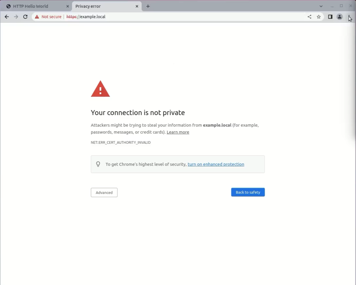 Generate https certificate for a local domain or localhost